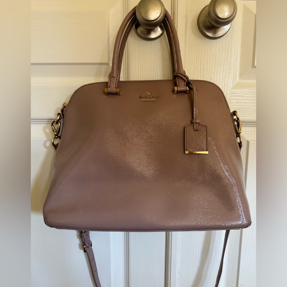 kate spade | Bags | Kate Spade Large Mauve Crossbody Satchel Purse ...